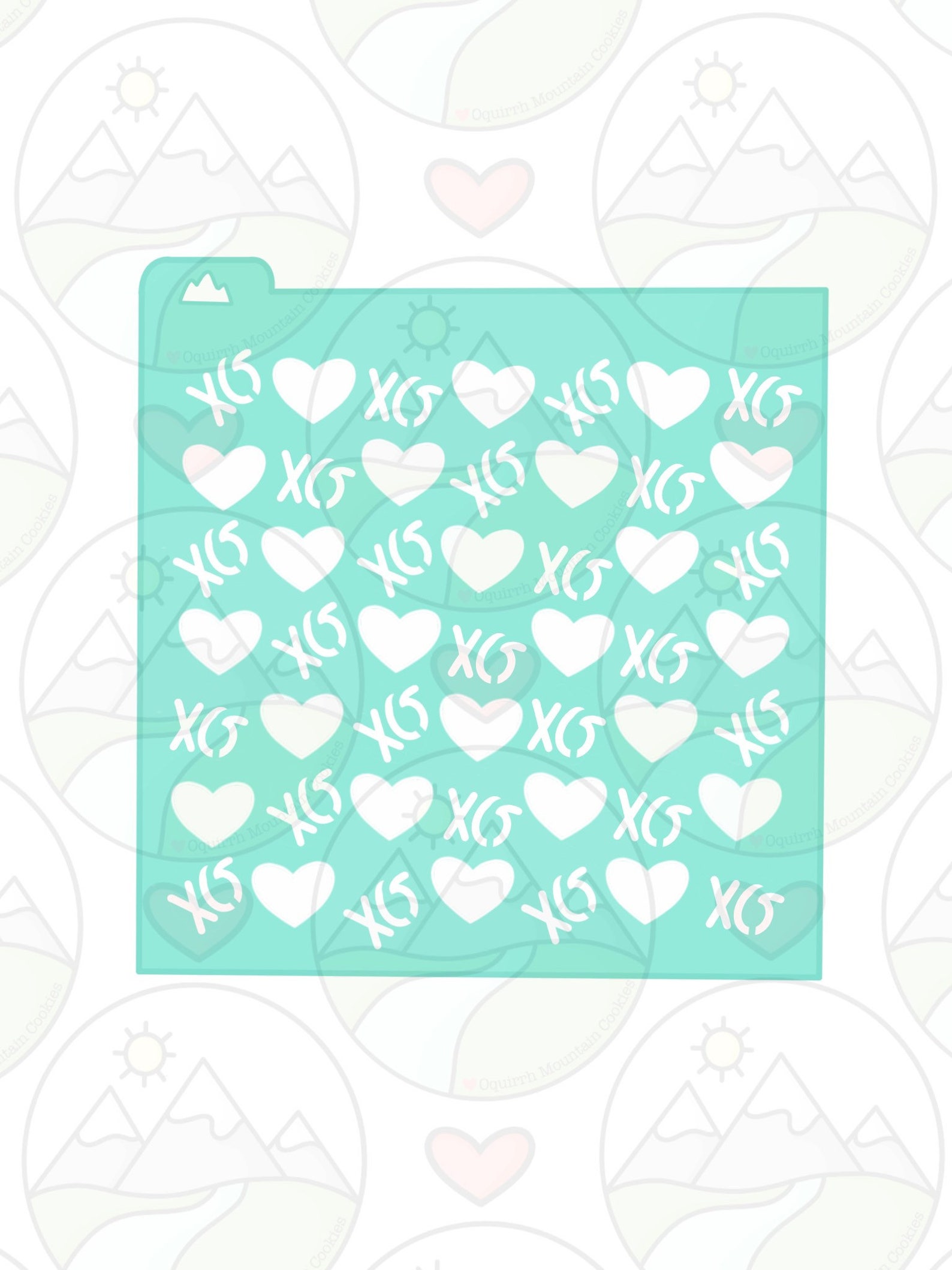 XO and Hearts Stencil - Etsy