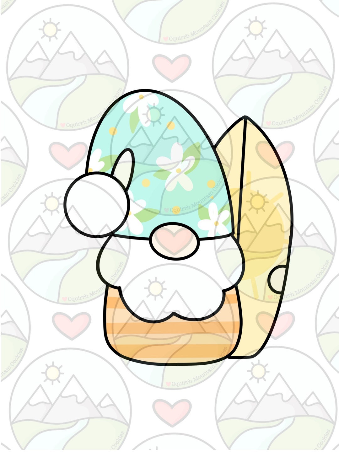 Surfboard Gnome Cookie Cutter - Etsy