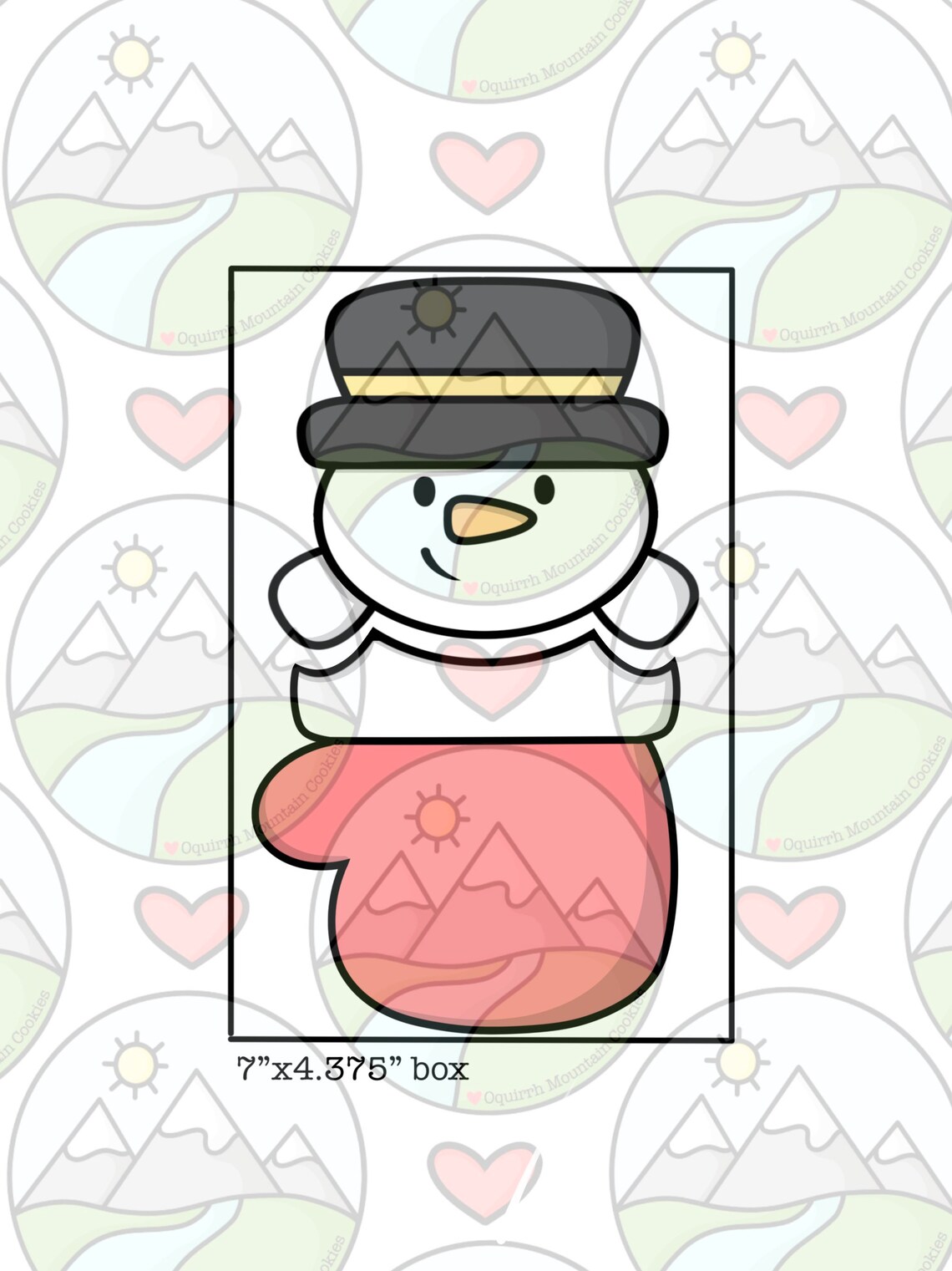 2 Piece Snowman in Mitten Cookie Cutter Set - Etsy