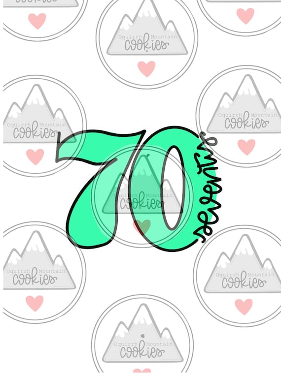 70 With Letters Cookie Cutter 3 Tall - Etsy