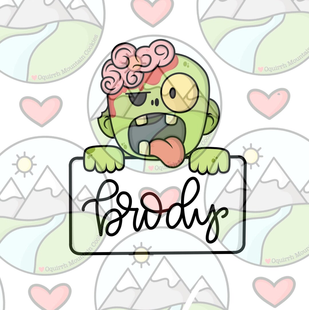 Zombie Plaque Cookie Cutter - Etsy