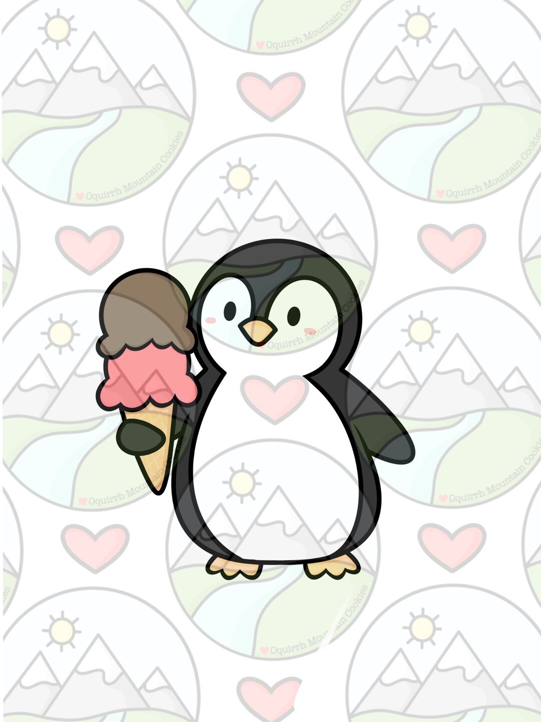 Standing Ice Cream Penguin Cookie Cutter - Etsy