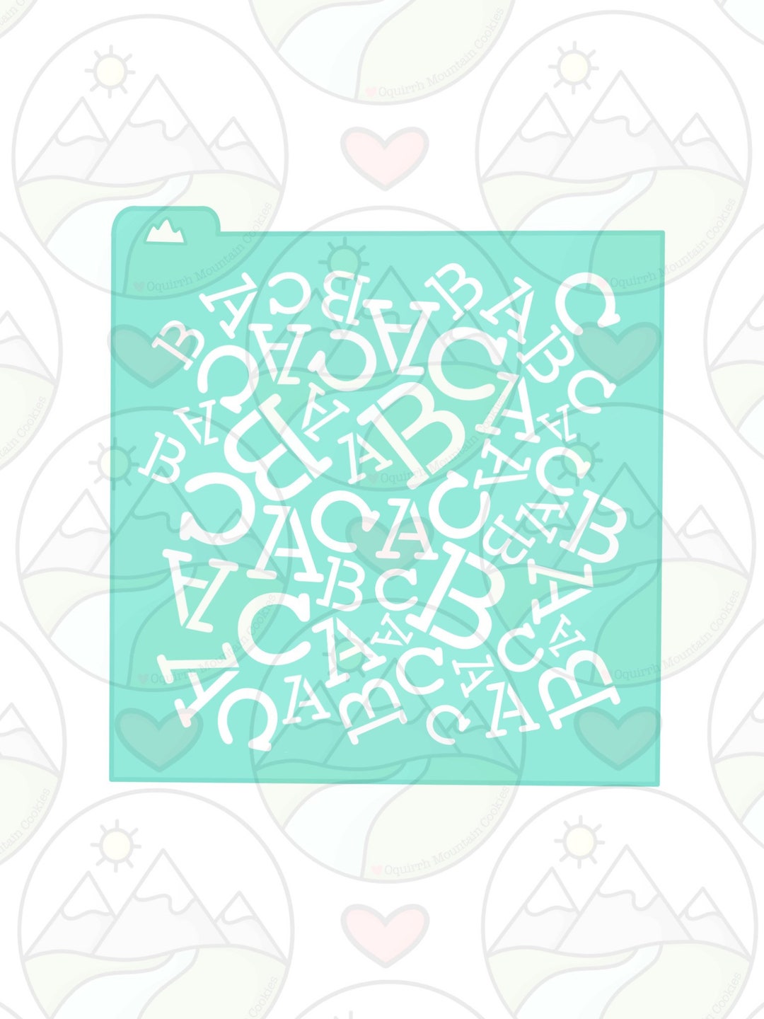 Scattered Alphabet Stencil - Etsy