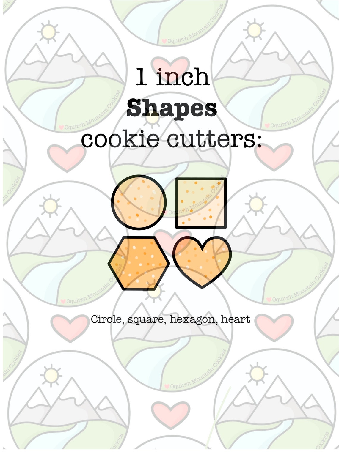 1 Inch Shapes 4 Piece Cookie Cutter Set - Etsy