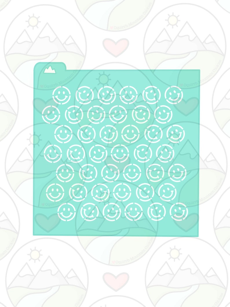 Smiley Face Stencil - Etsy