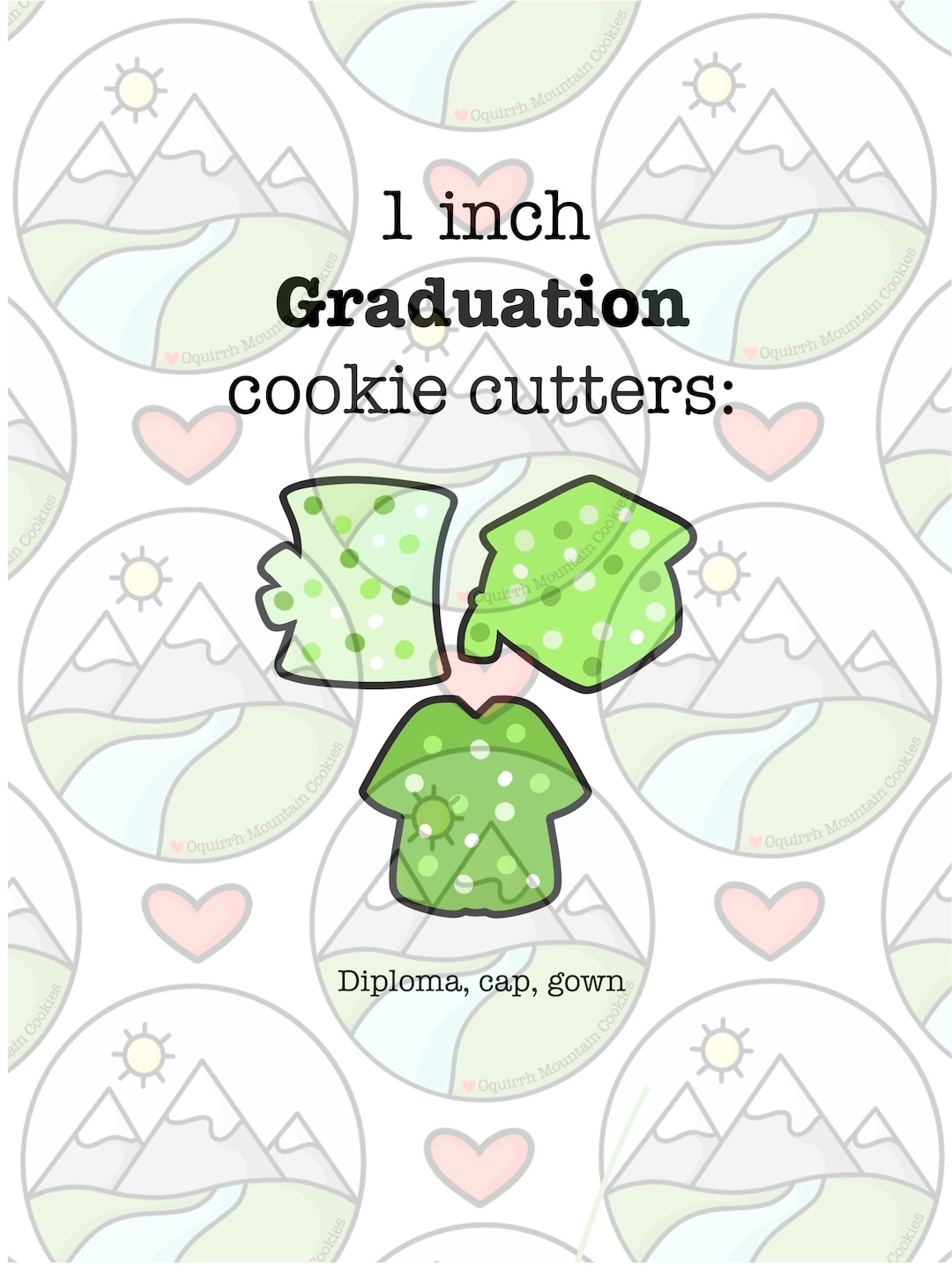 1 Inch Graduation 3 Piece Cookie Cutter Set - Etsy