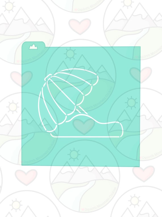 Beach Umbrella Stencil