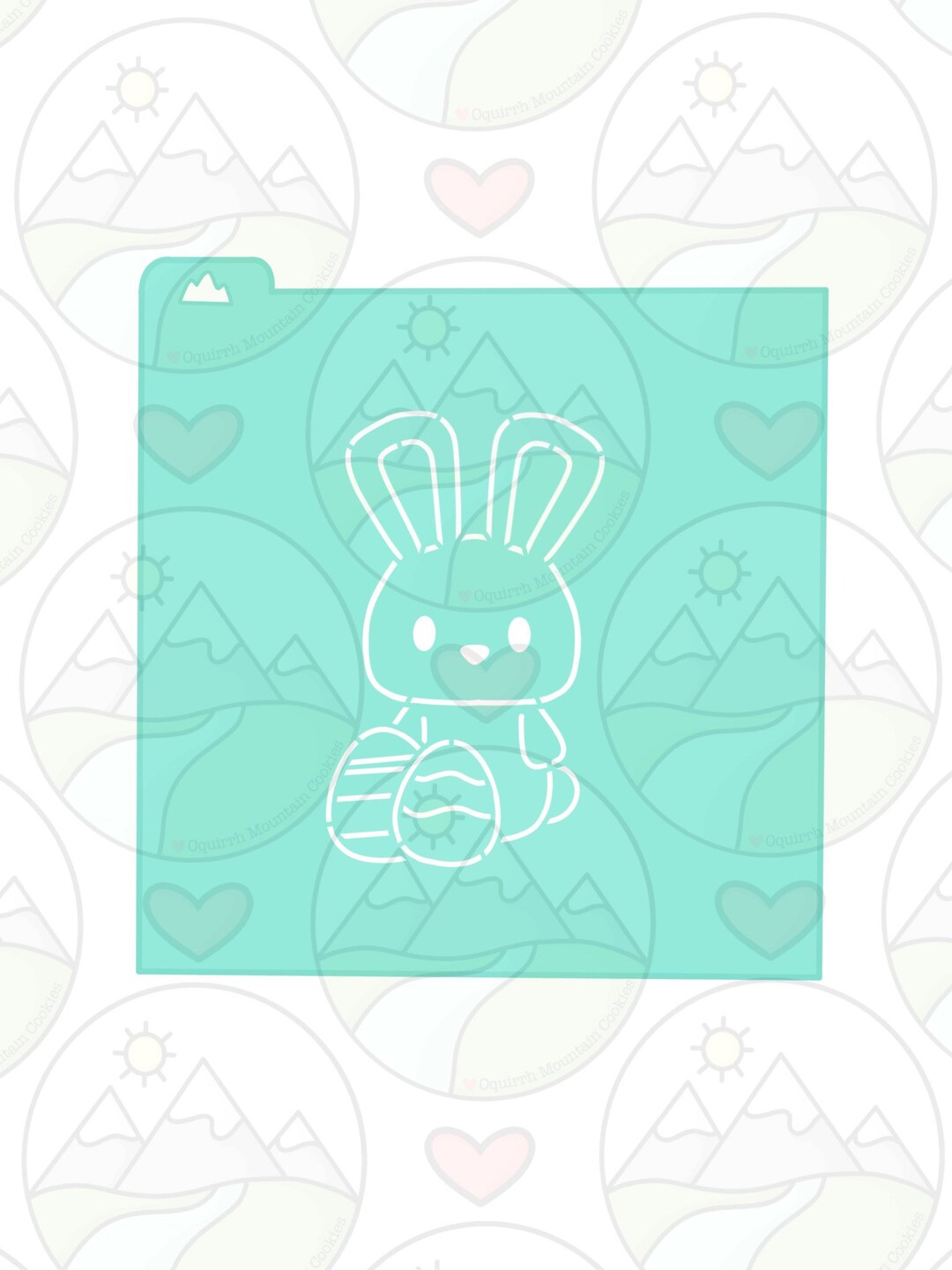 PYO (paint Your Own) Bunny With Eggs Stencil - Etsy
