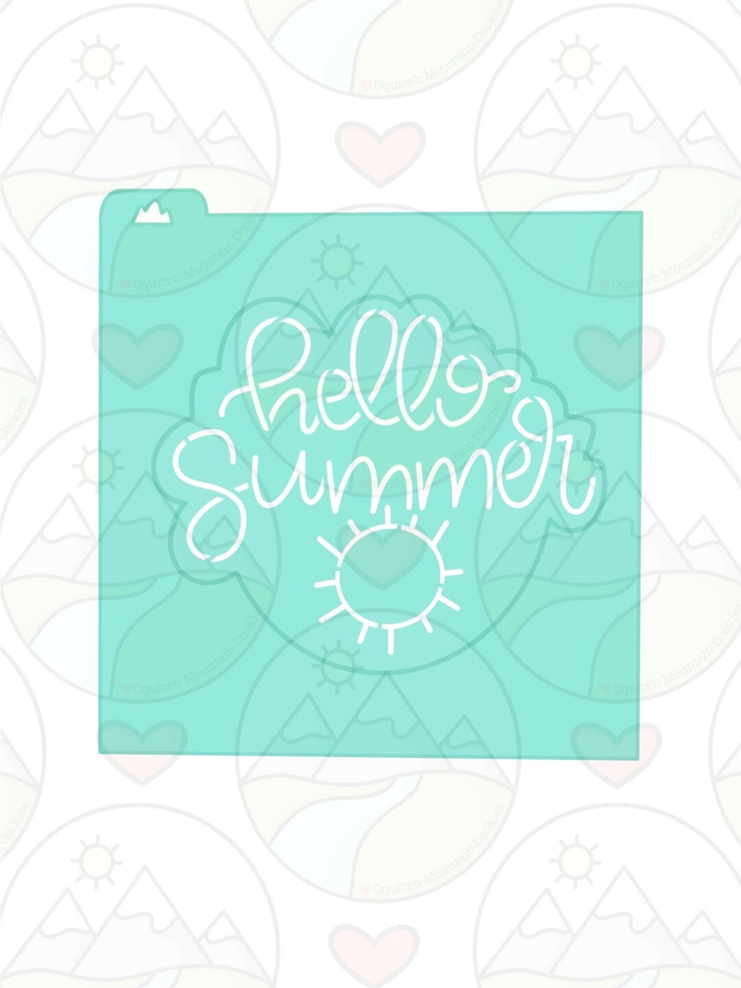 Hello Summer Stencil - Etsy