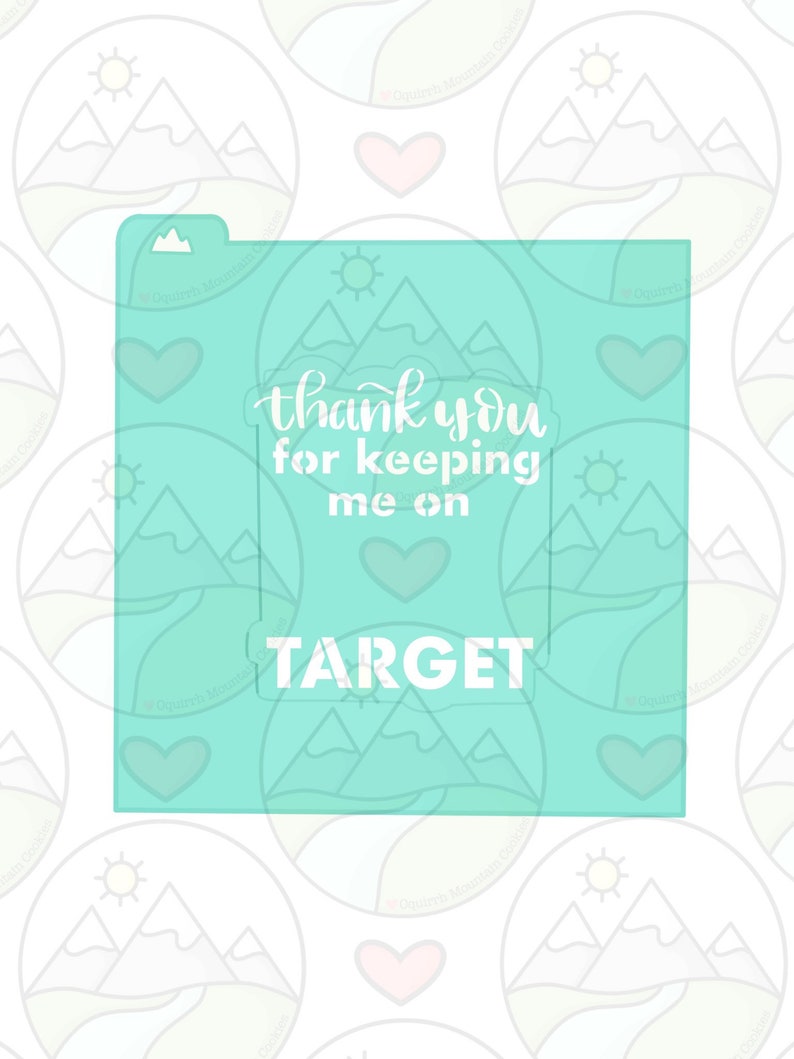 Thank You for Keeping Me on Target Stencil - Etsy