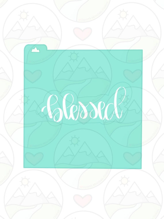 Blessed Stencil | Etsy