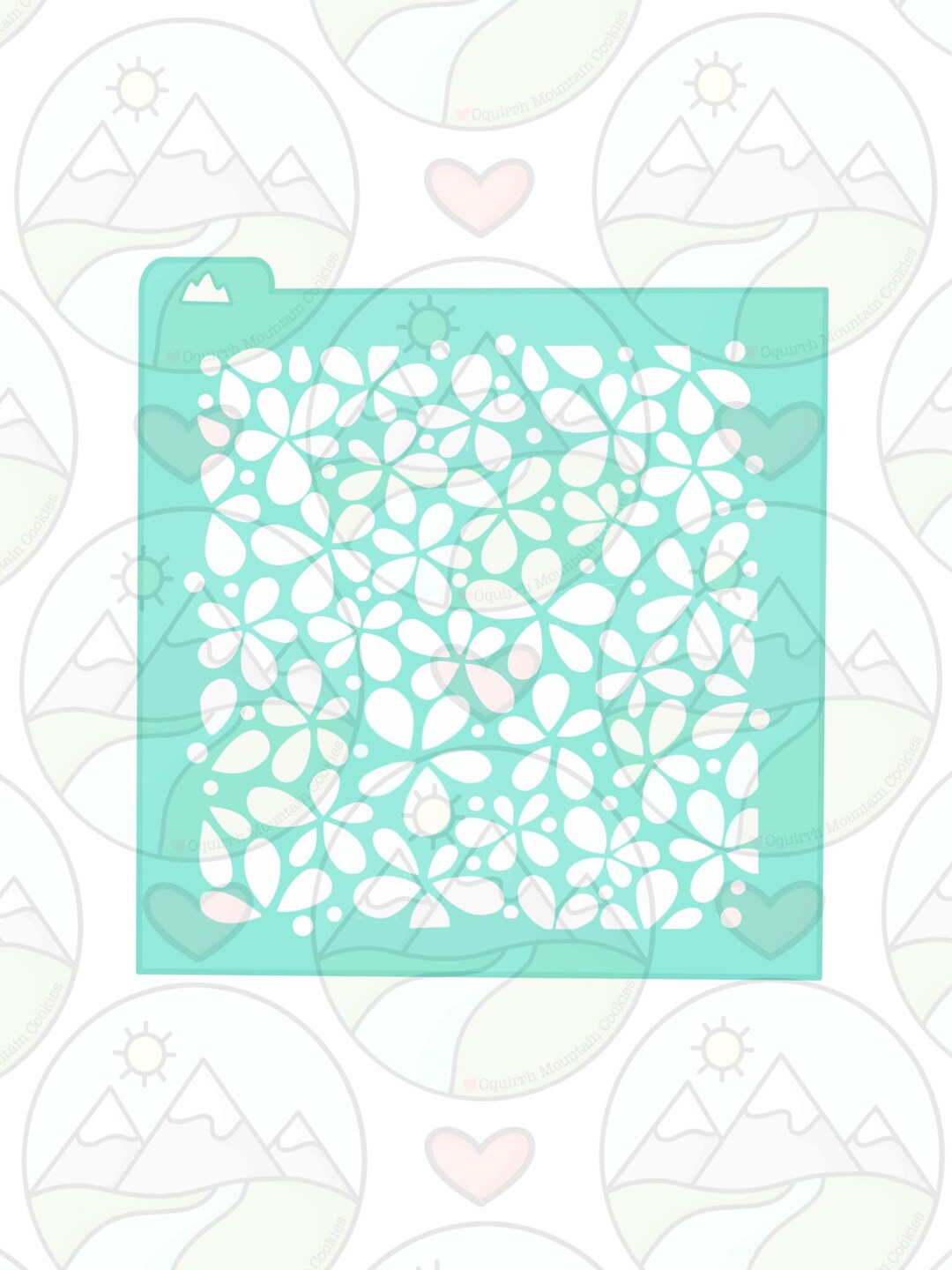 Groovy Flowers Stencil - Etsy