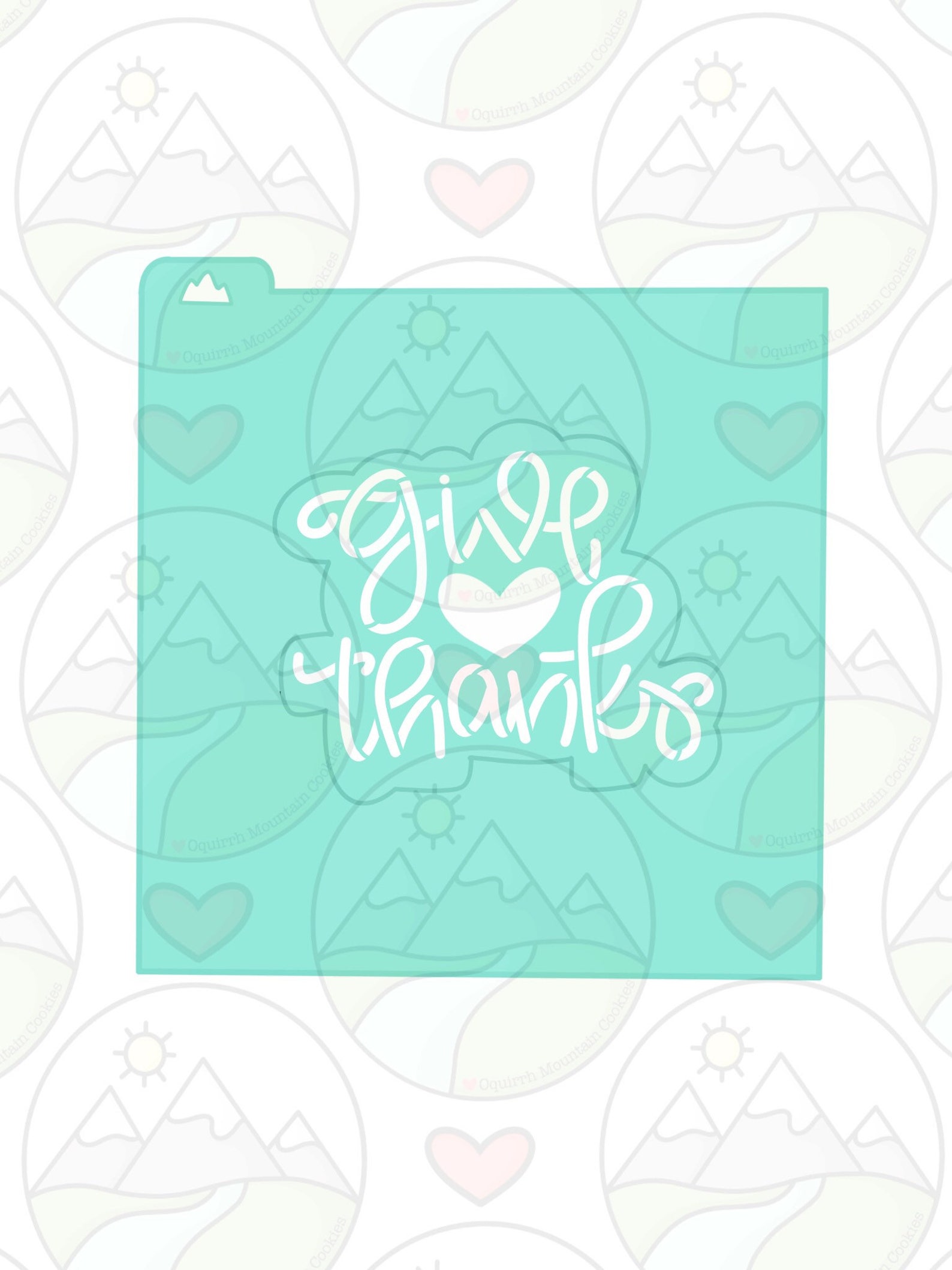 Give Thanks Stencil - Etsy
