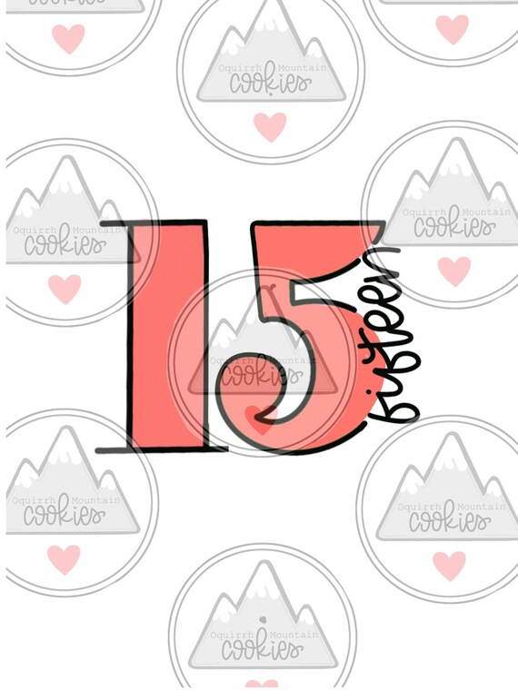 15 With Letters Cookie Cutter 3 Tall - Etsy