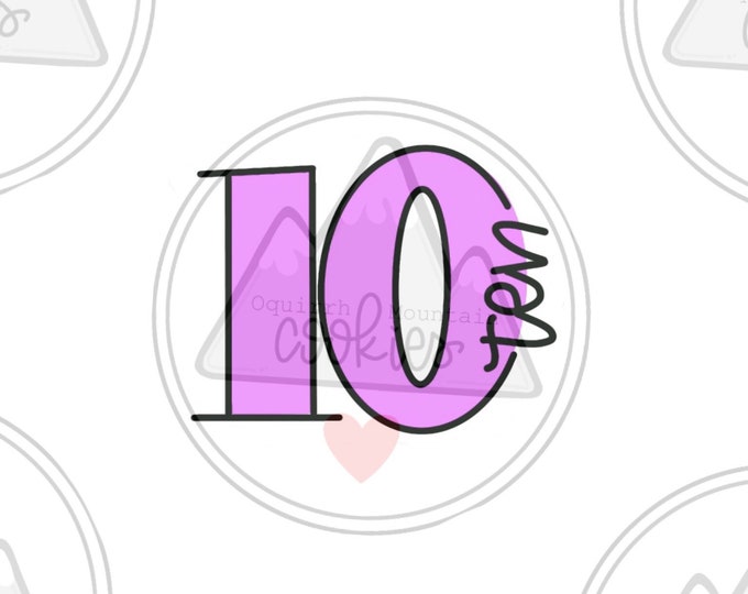 Groovy Number 6-10 Cookie Cutters - Etsy