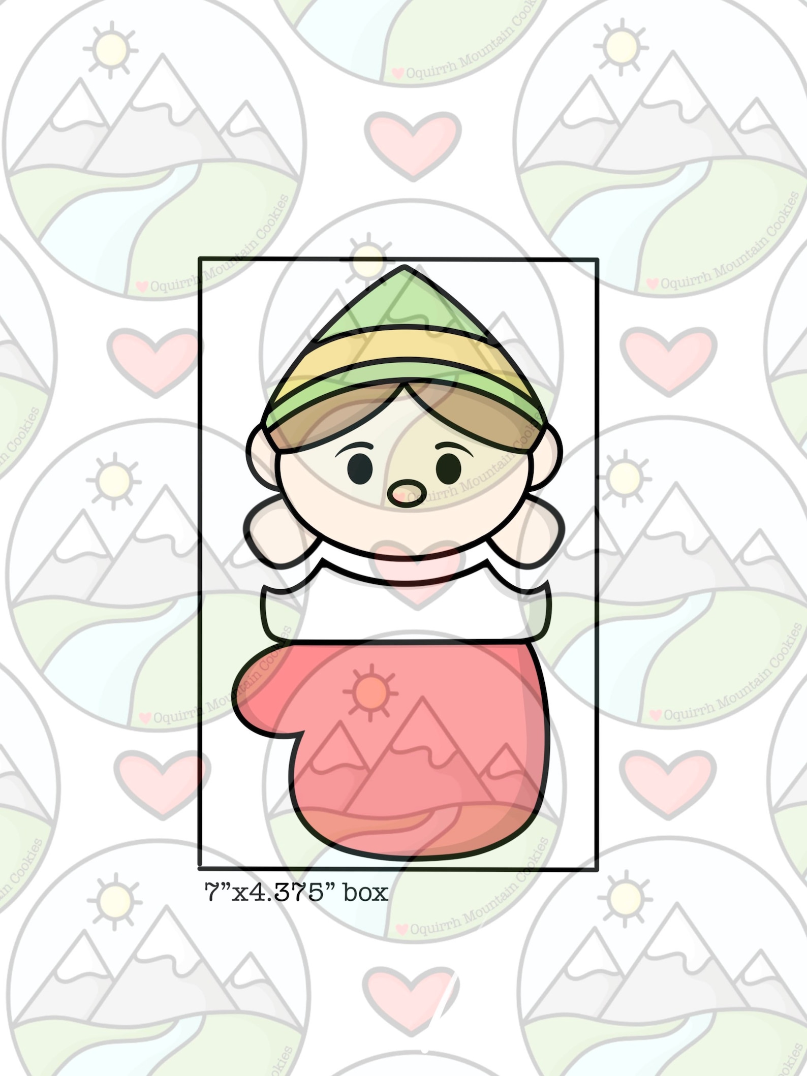 2 Piece Elf in Mitten Cookie Cutter Set - Etsy