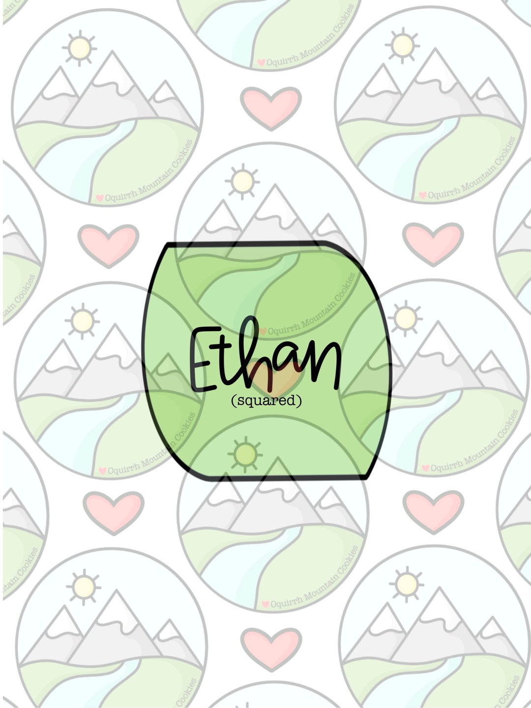 Ethan Squared Plaque Cookie Cutter - Etsy