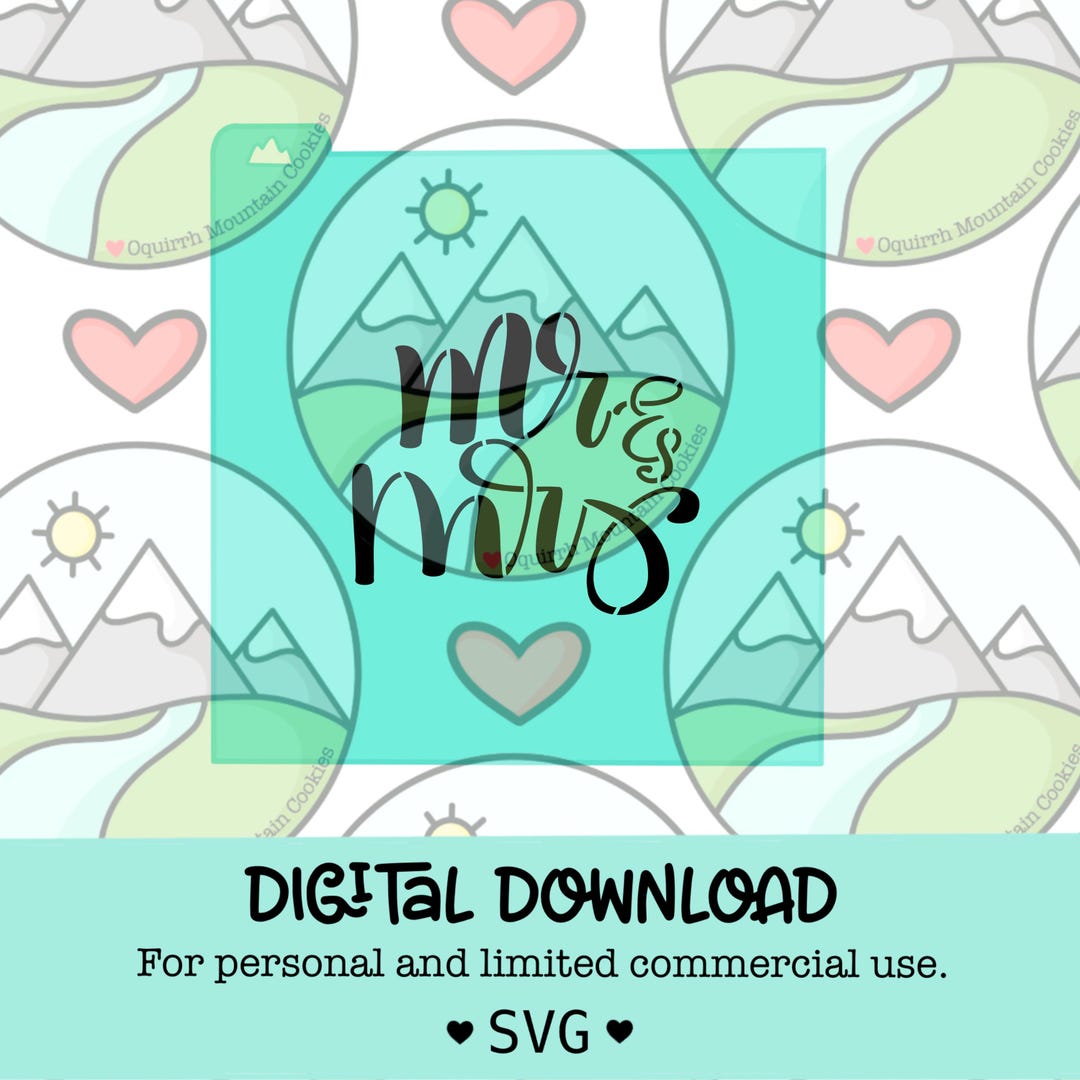 MR and MRS Stencil Digital Download - Etsy