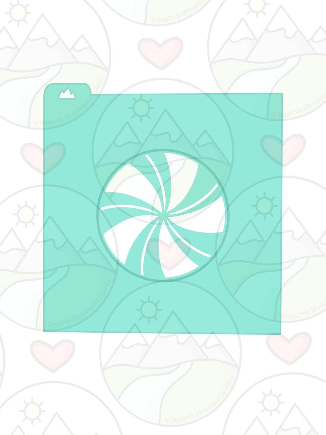 Peppermint Candy With Lines Stencil - Etsy