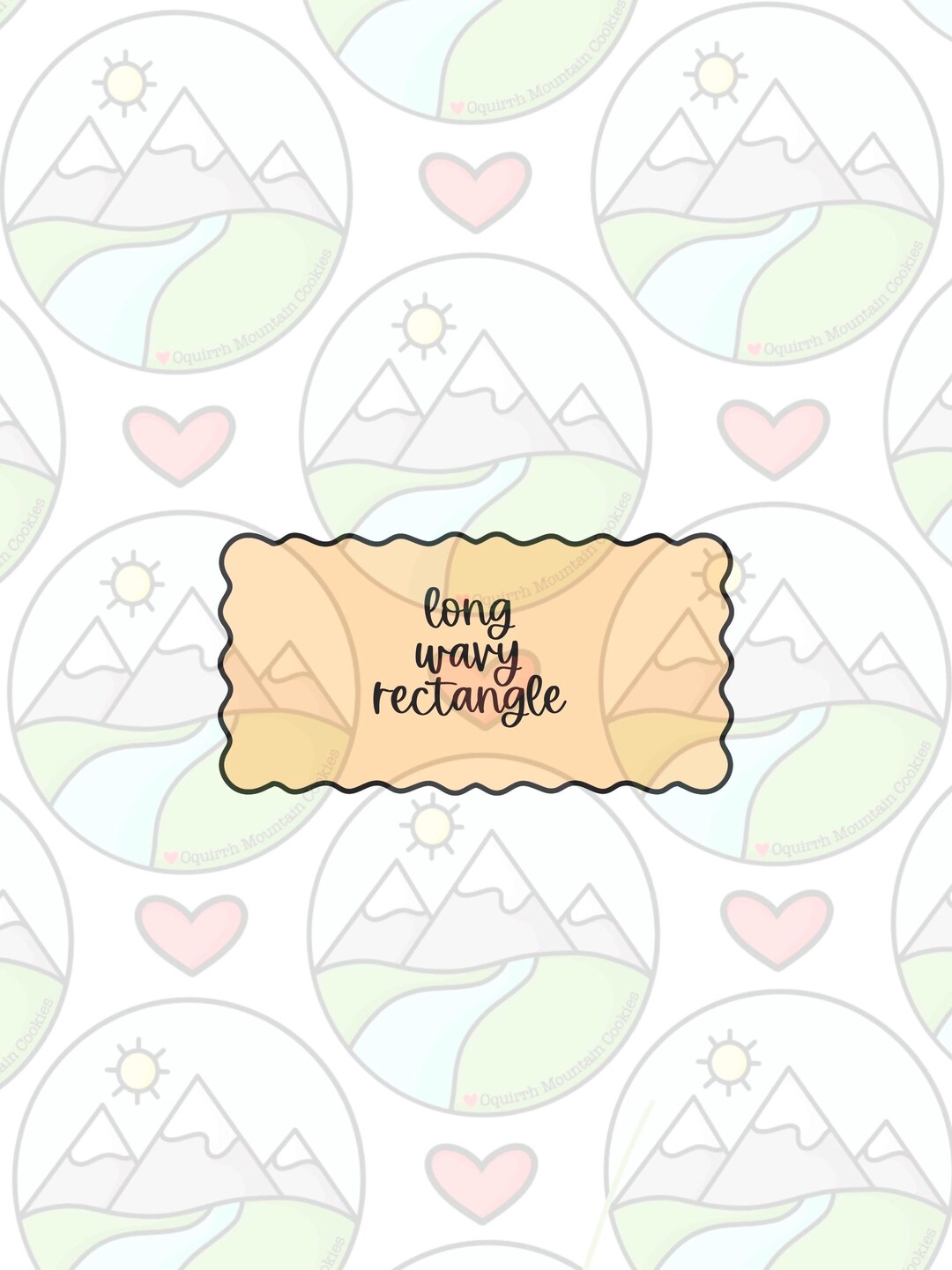 Long Wavy Rectangle Cookie Cutter - Etsy