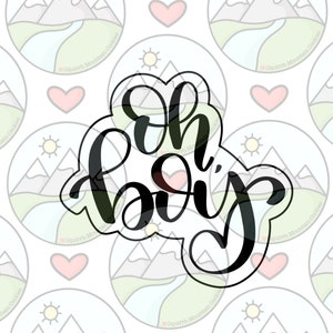Oh Boy Cookie Cutter - Etsy
