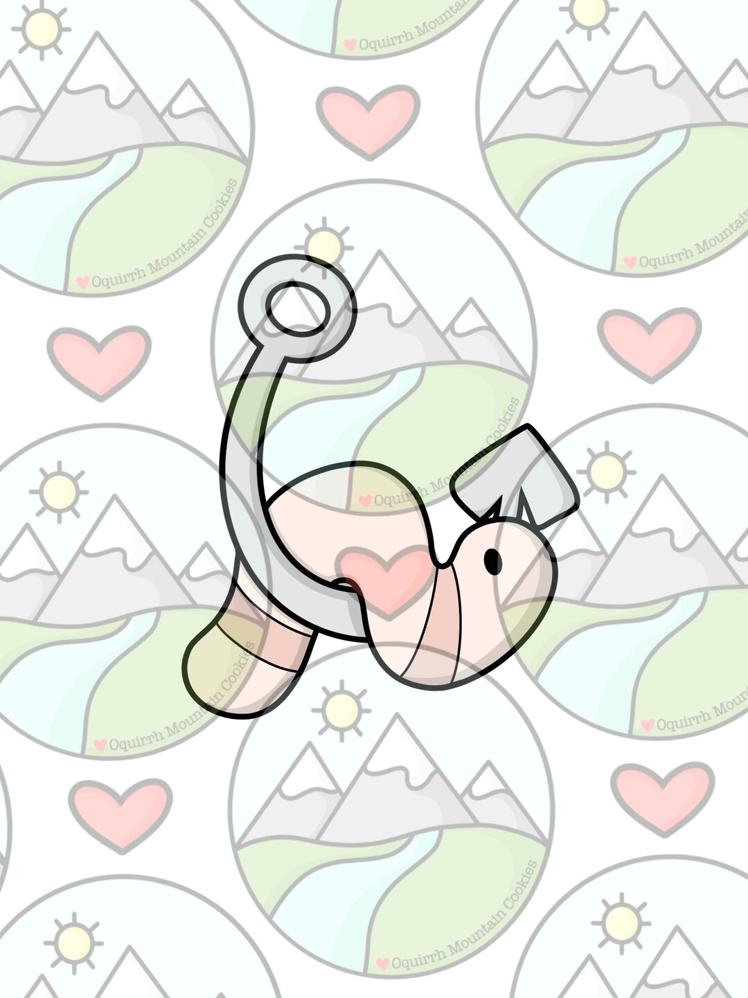 Worm on Hook Cookie Cutter - Etsy