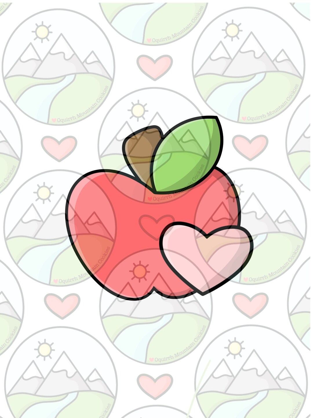 Apple With Heart Cookie Cutter - Etsy