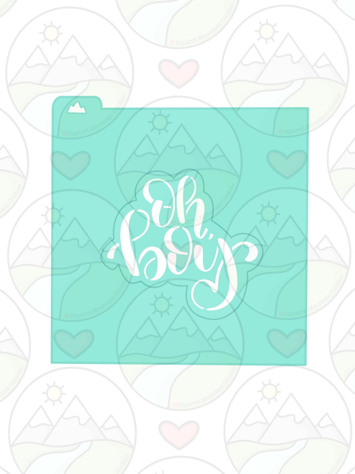 Oh Boy Stencil | Etsy