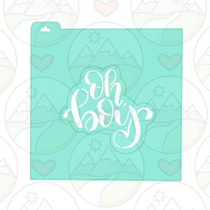 Oh Boy Stencil - Etsy