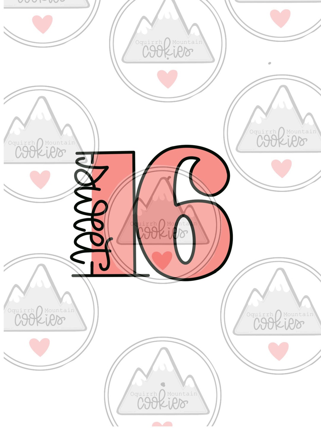 Sweet 16 Cookie Cutter 3” Tall - Etsy