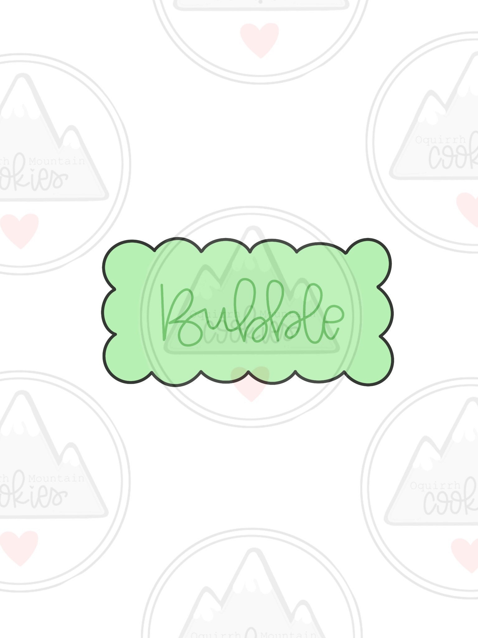 Rectangle Bubble Plaque Cookie Cutter | Etsy