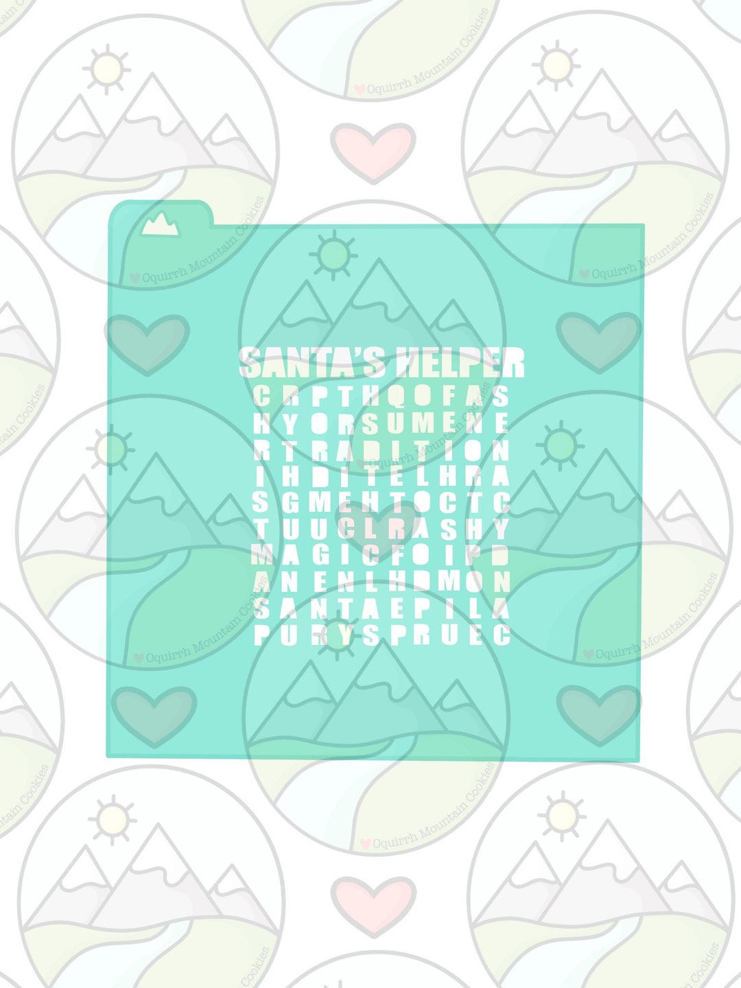 Santas Helper Elf Word Search Stencil - Etsy
