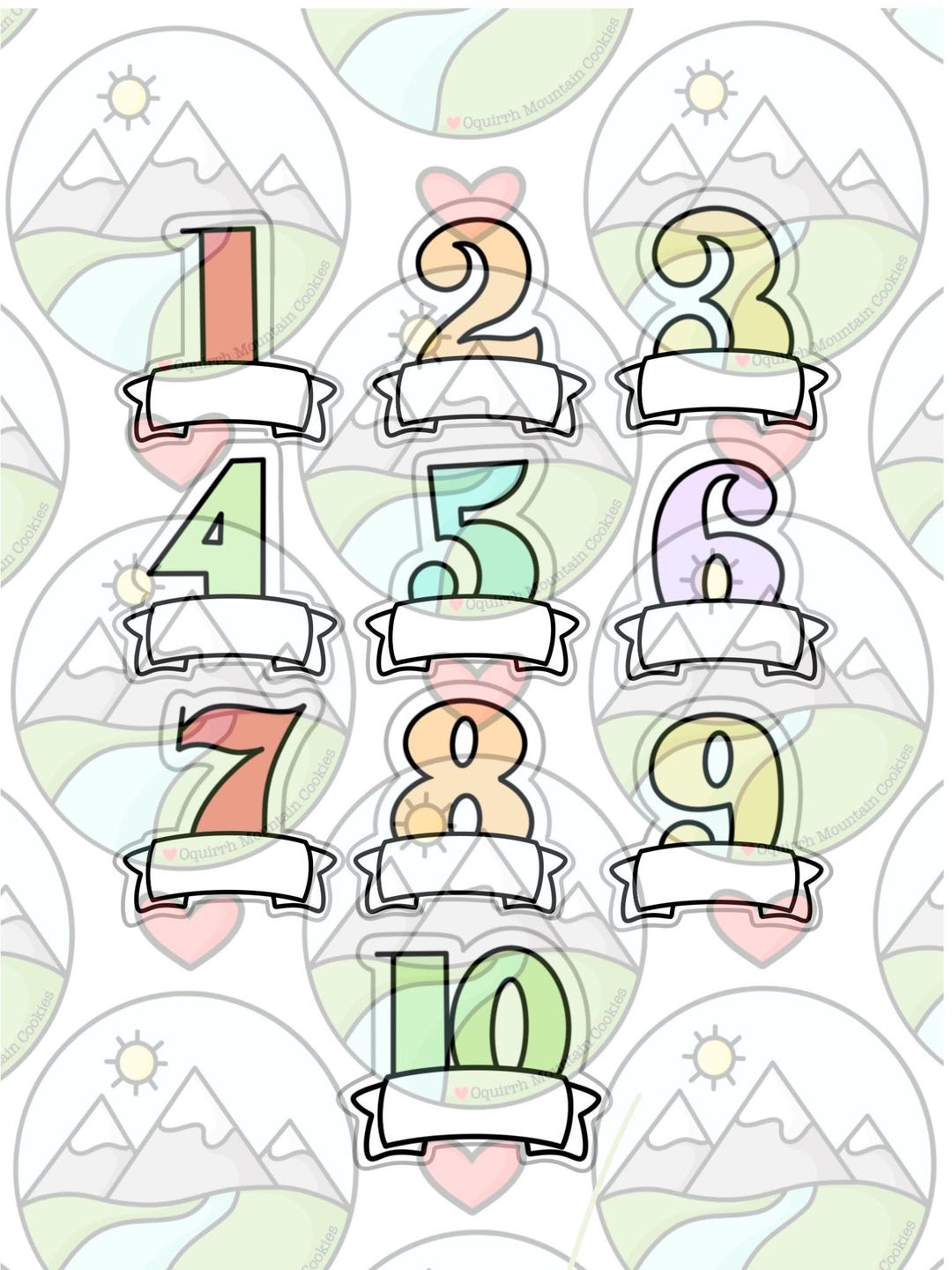Individual Numbers With Banner Cookie Cutters - Etsy