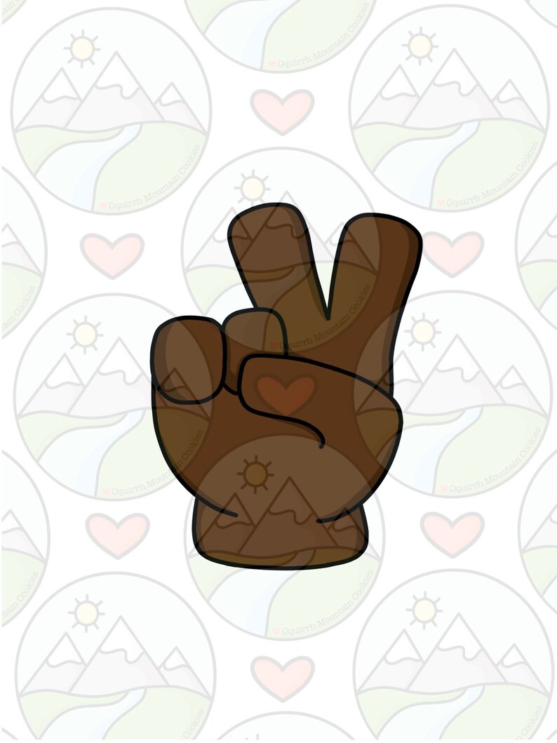 Peace Hand Cookie Cutter - Etsy
