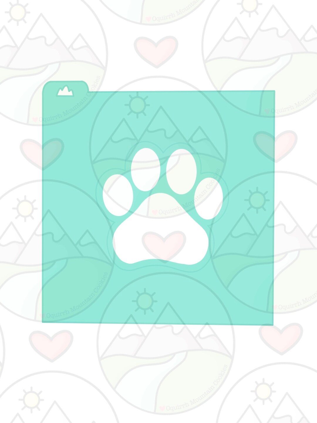 Paw Print Stencil Etsy