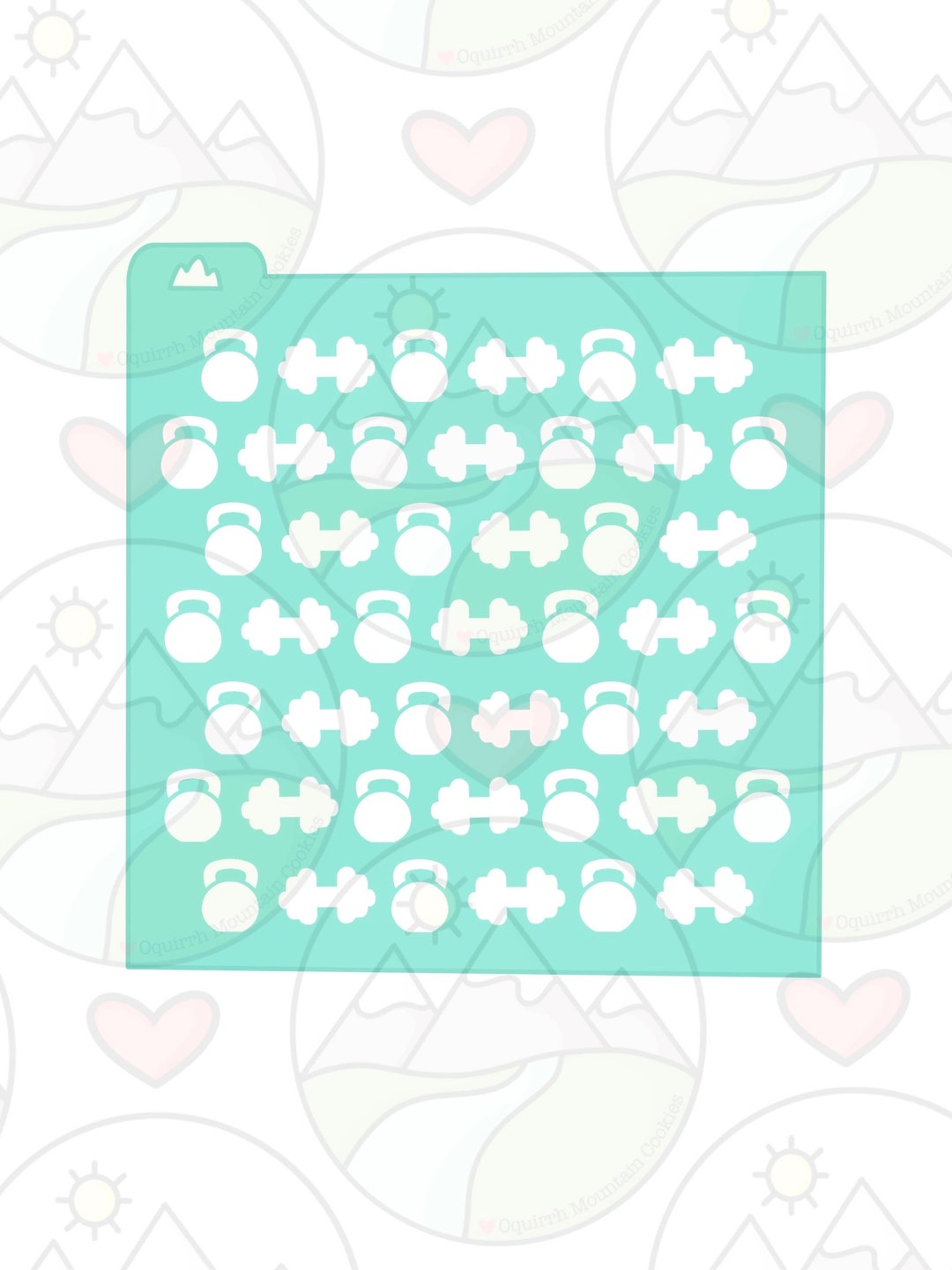 Exercise Weights Stencil - Etsy