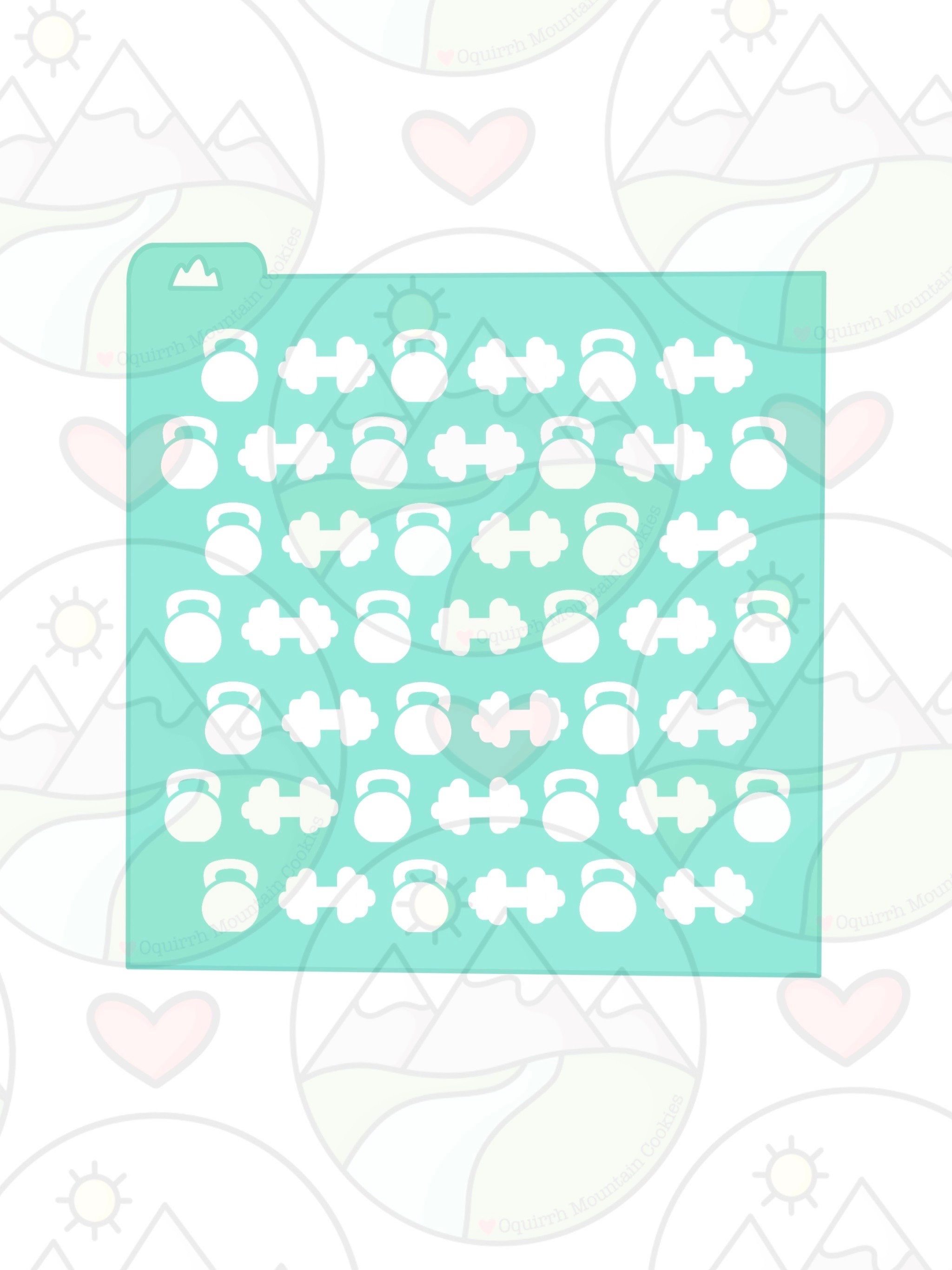 Exercise Weights Stencil - Etsy