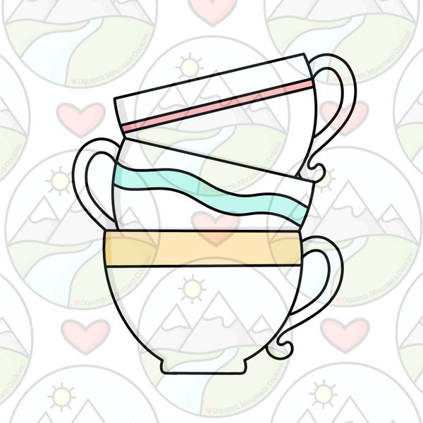 Tea Cup Cookies - Etsy