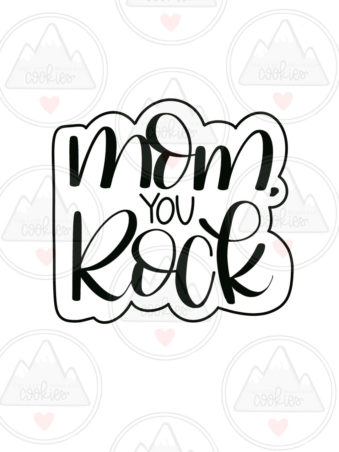 Mom, You Rock Cookie Cutter - Etsy