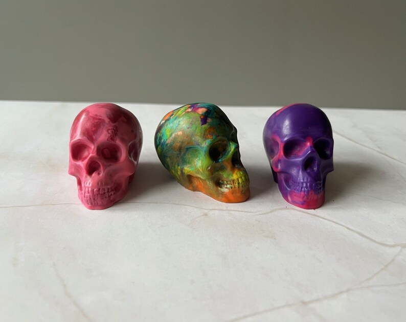 Skulls, Non-toxic 3D Handmade Crayon Sets - Etsy