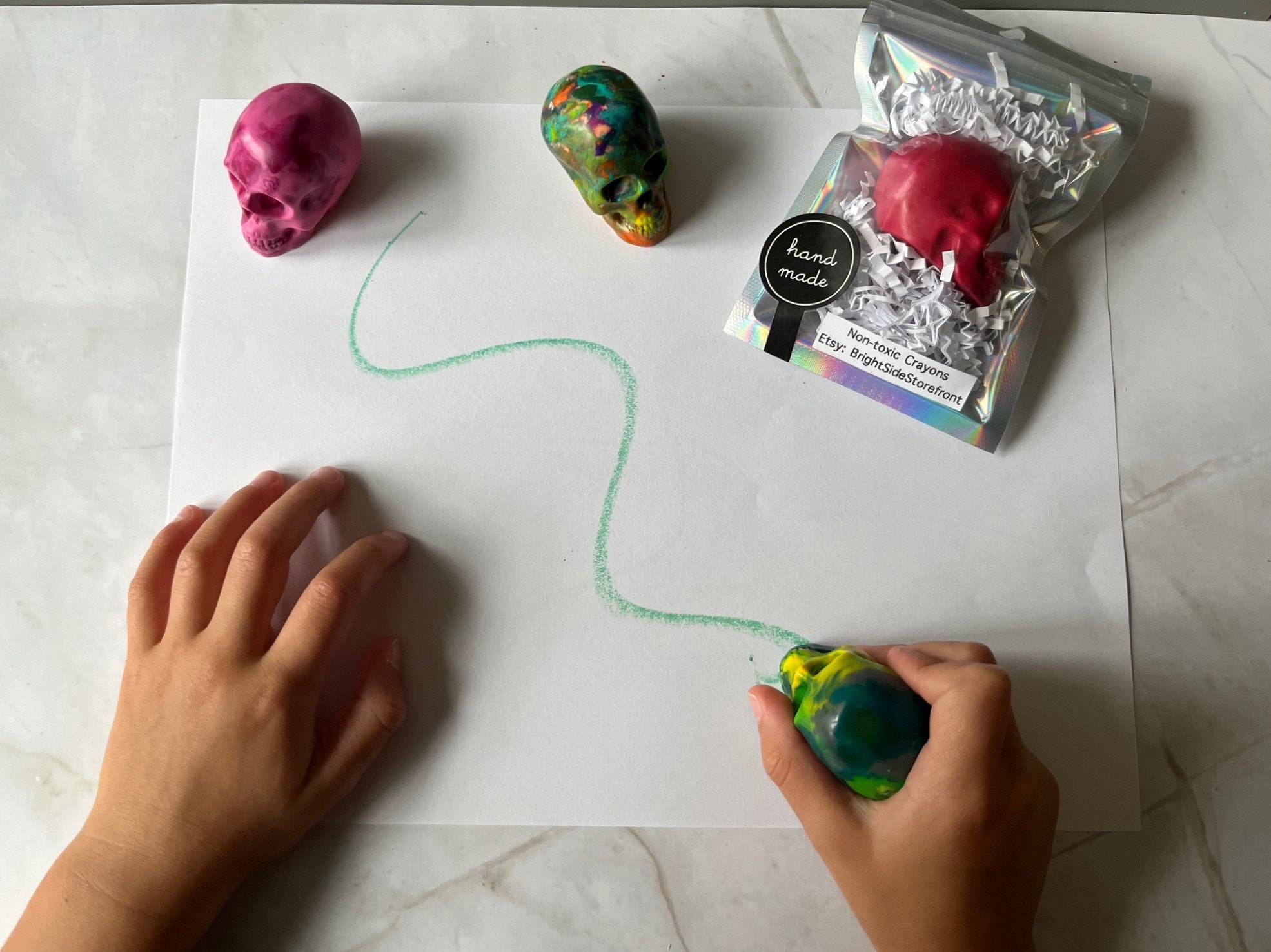 Skulls, Non-toxic 3D Handmade Crayon Sets - Etsy