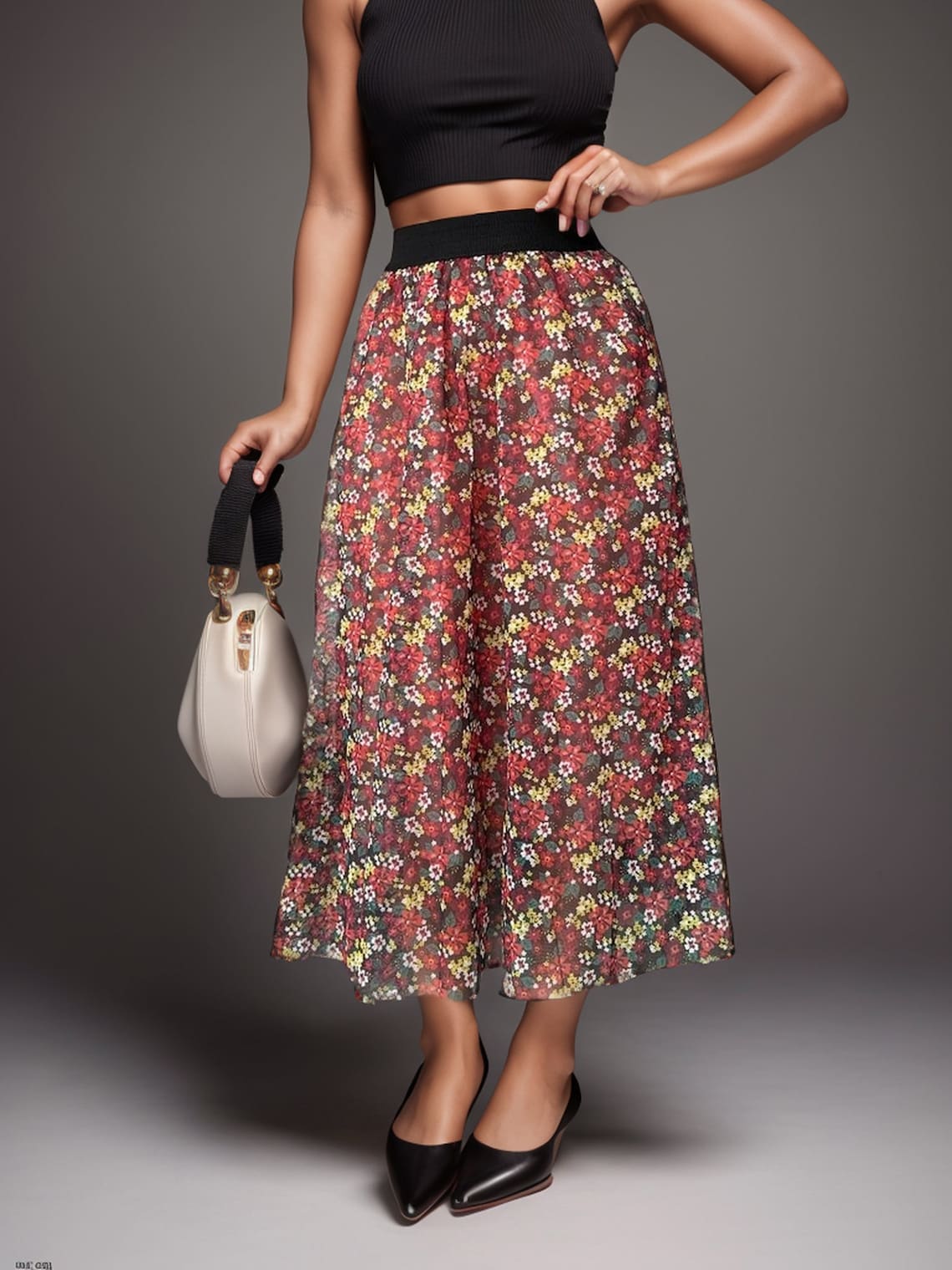 Bohemian Long Floral Skirt Vintage Inspired Maxi Skirt With Boho Chic ...