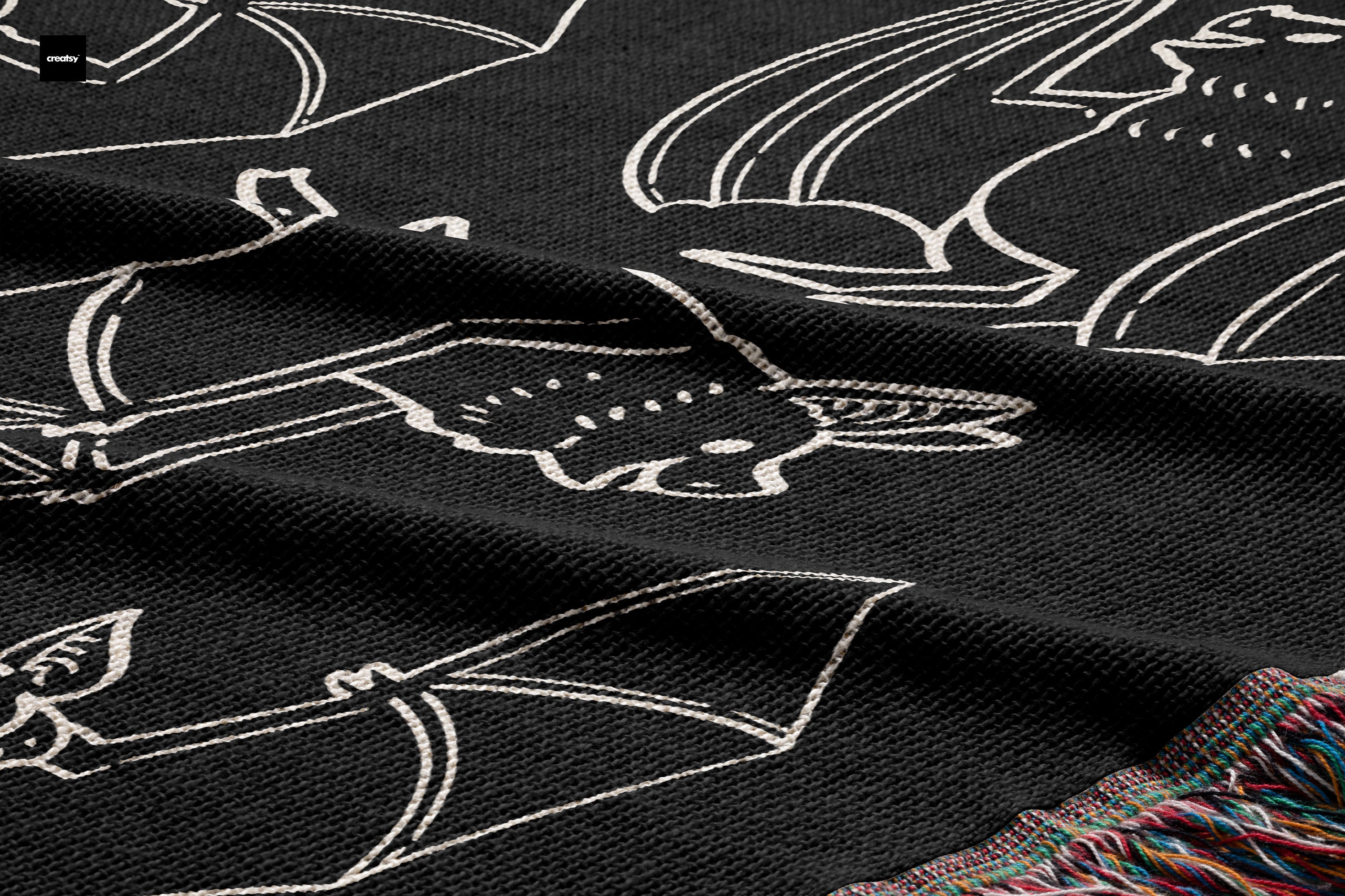 Bat Woven Blanket Dark Academia Decor Bats Woven Tapestry Blanket ...