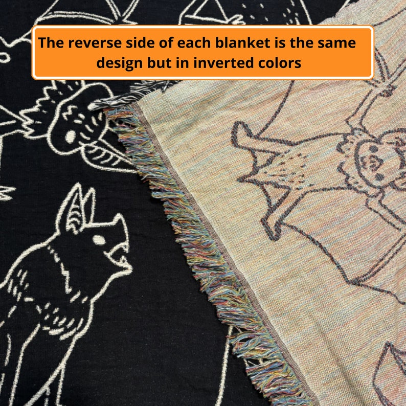 Medieval Bat Tapestry Inspired Woven Throw Blanket Dark Academia Decor ...