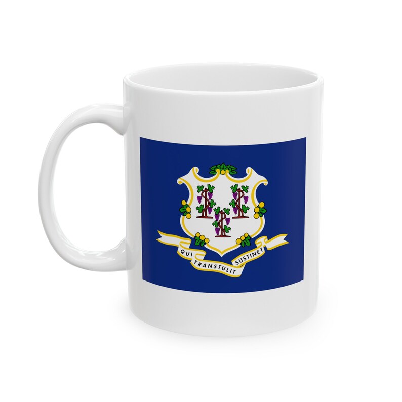 Connecticut State Flag Ceramic Mug - Etsy