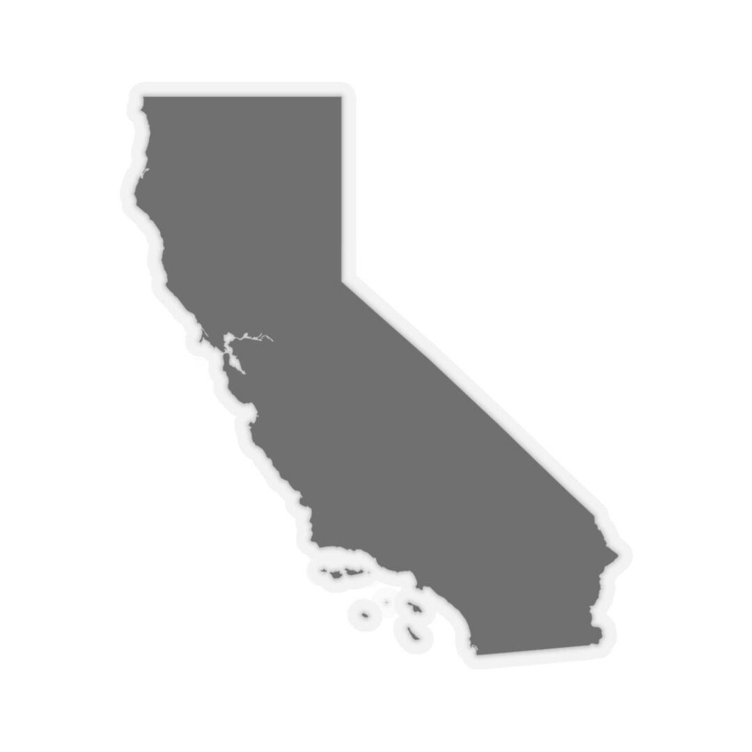 California Outline Sticker Black Border or Transparent Several Sizes - Etsy