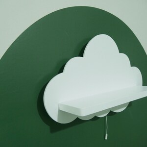 Cloud Wall Light With Shelf, Nursery Wall Shelf, Cute Cloud Lamp for ...