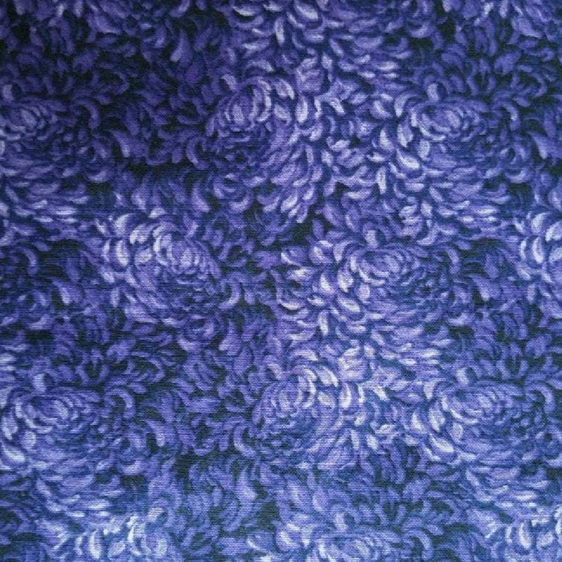 Purple Floral Fabric - Etsy