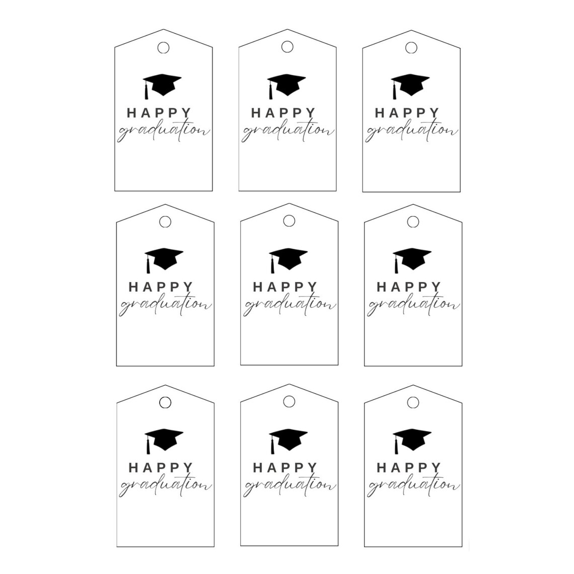 Graduation Gift Tags and Thank You Tags - Digital Download - Etsy