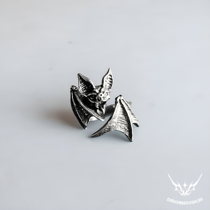 Adjustable Bat Ring Witch Ring Vampire Ring Fantasy Dracula Ring Streetwear Ring Gothic Jewelry ...